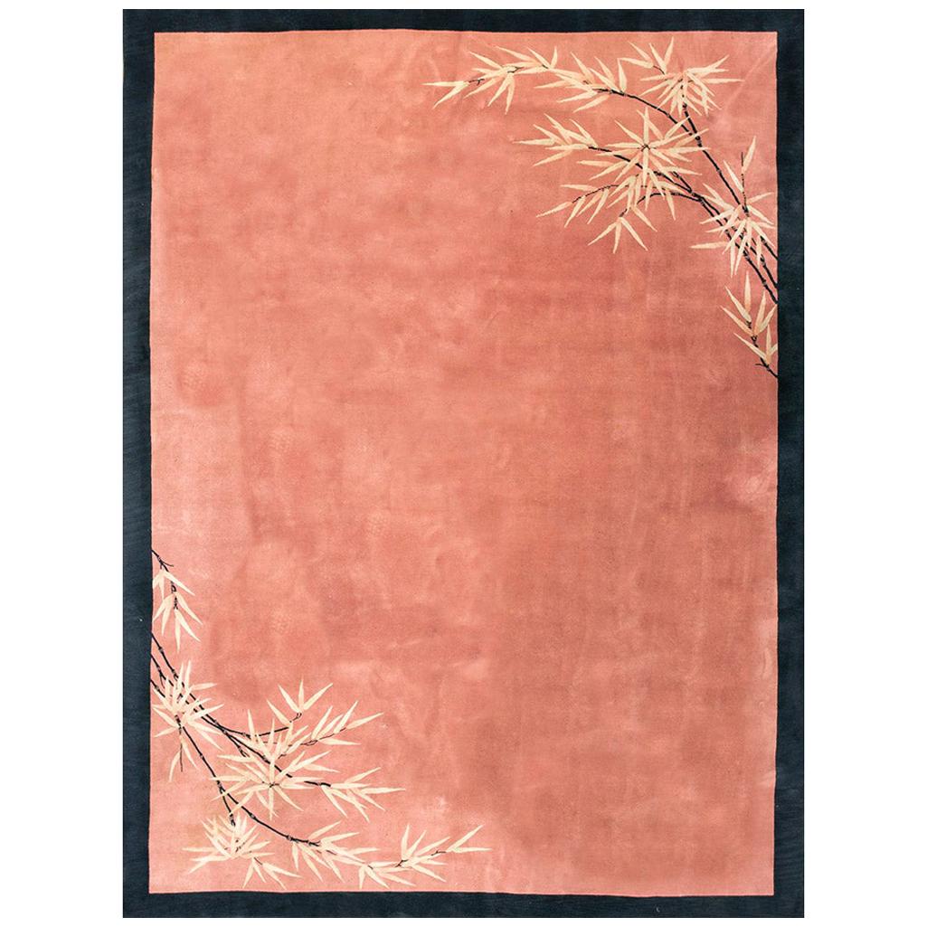 Pink Chinese Deco Rug at 1stDibs