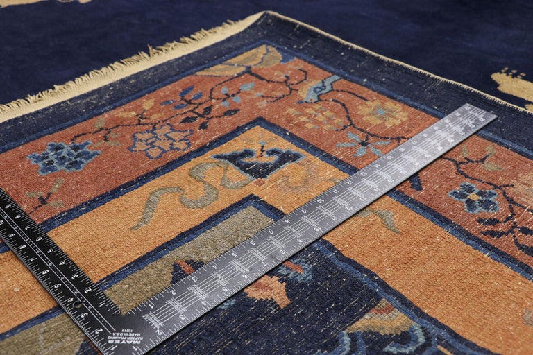Antique Chinese Peking Rug with Landscape Scenes and Chinoiserie Style ...