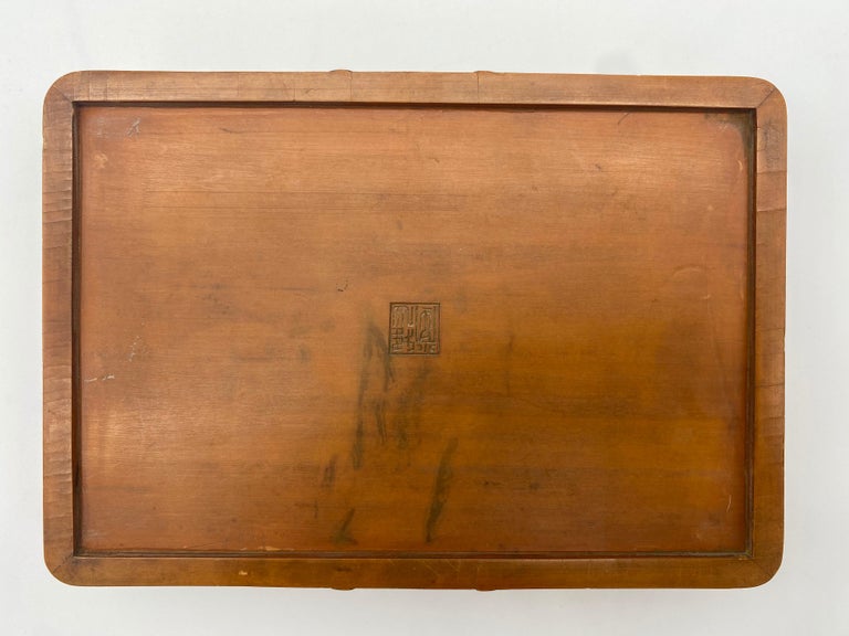 Antique Chinese Bamboo Yellow Box For Sale at 1stDibs