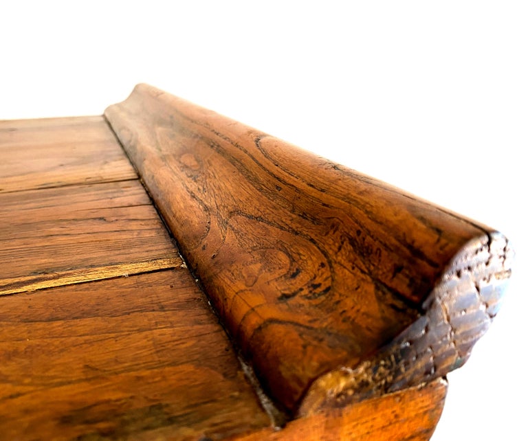 Antique Chinese Beech Hardwood Single Drawer Carved Coffer Table For ...