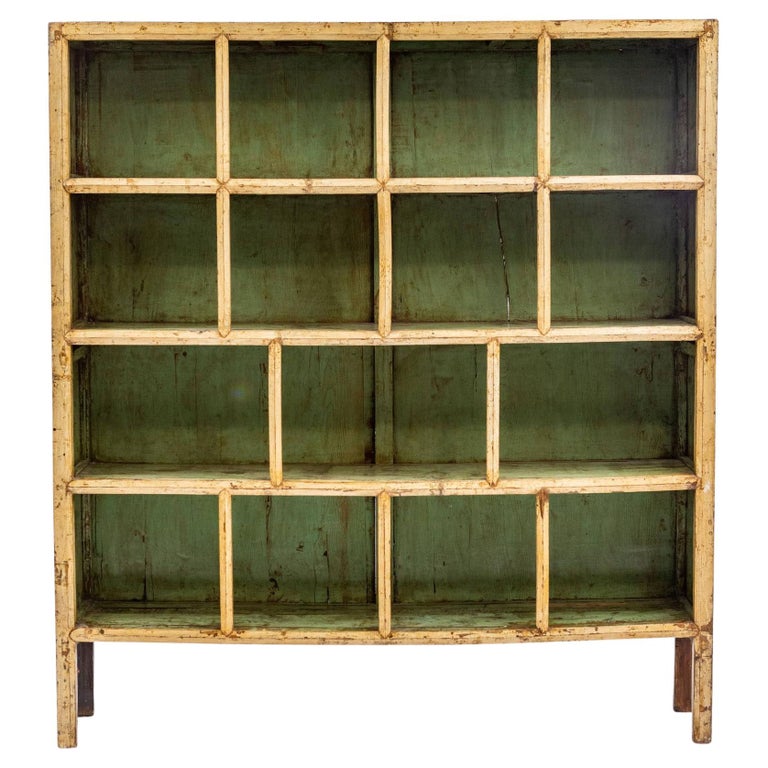 Antique Chinese Bookcase in Original Lacquer For Sale at 1stDibs