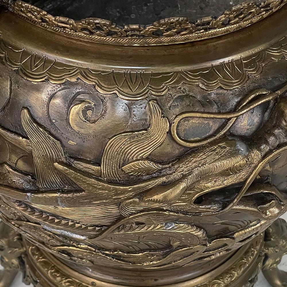 Antique Chinese Bronze Jardiniere, Decorative Planter For Sale at 1stDibs