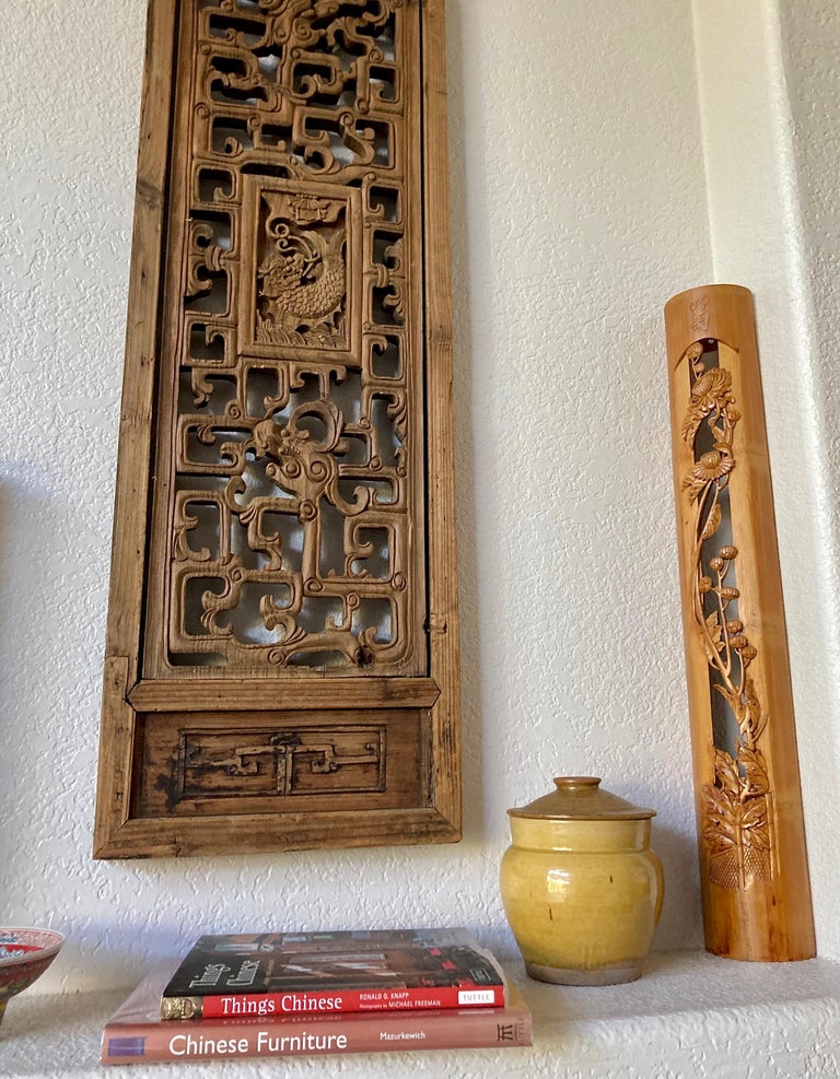 Antique Chinese Carved Wood Window Panel For Sale at 1stDibs | chinese ...