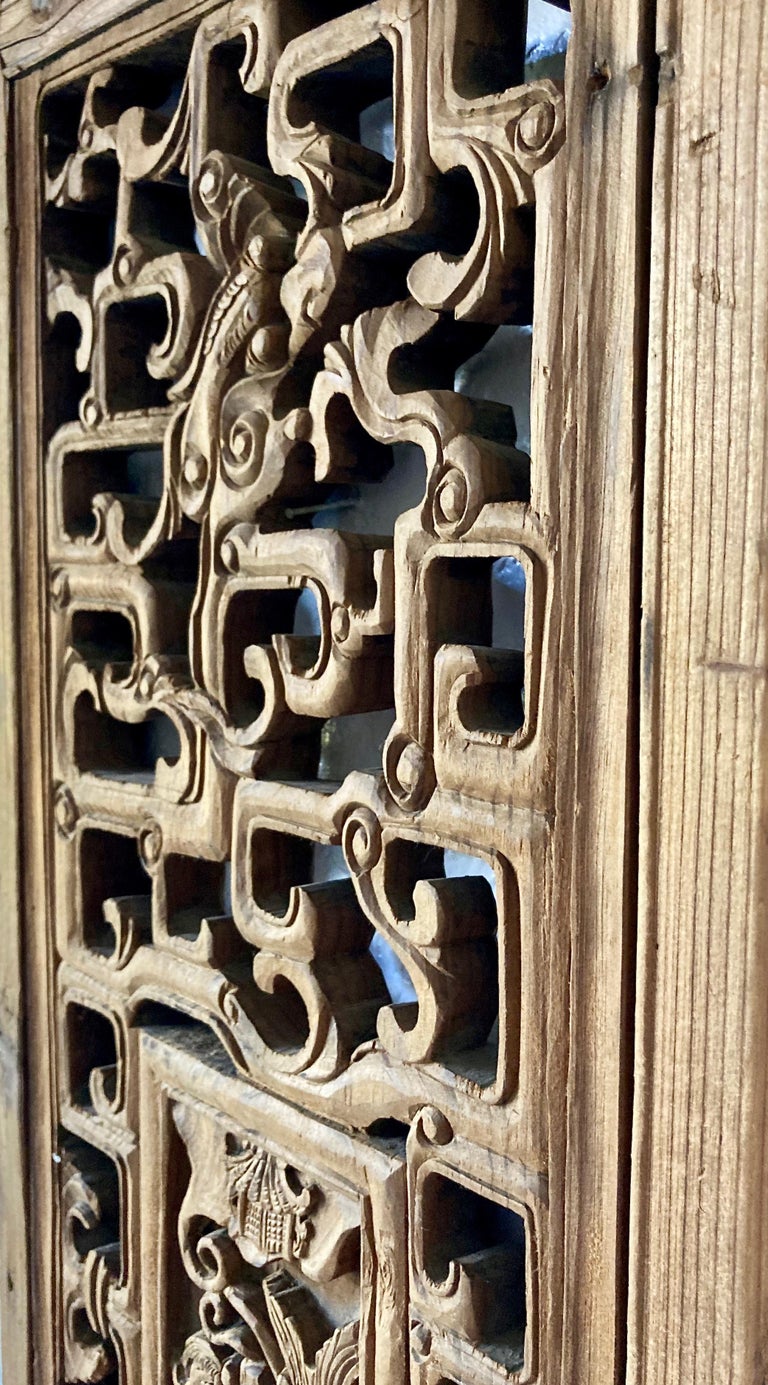 Antique Chinese Carved Wood Window Panel For Sale at 1stDibs | chinese ...