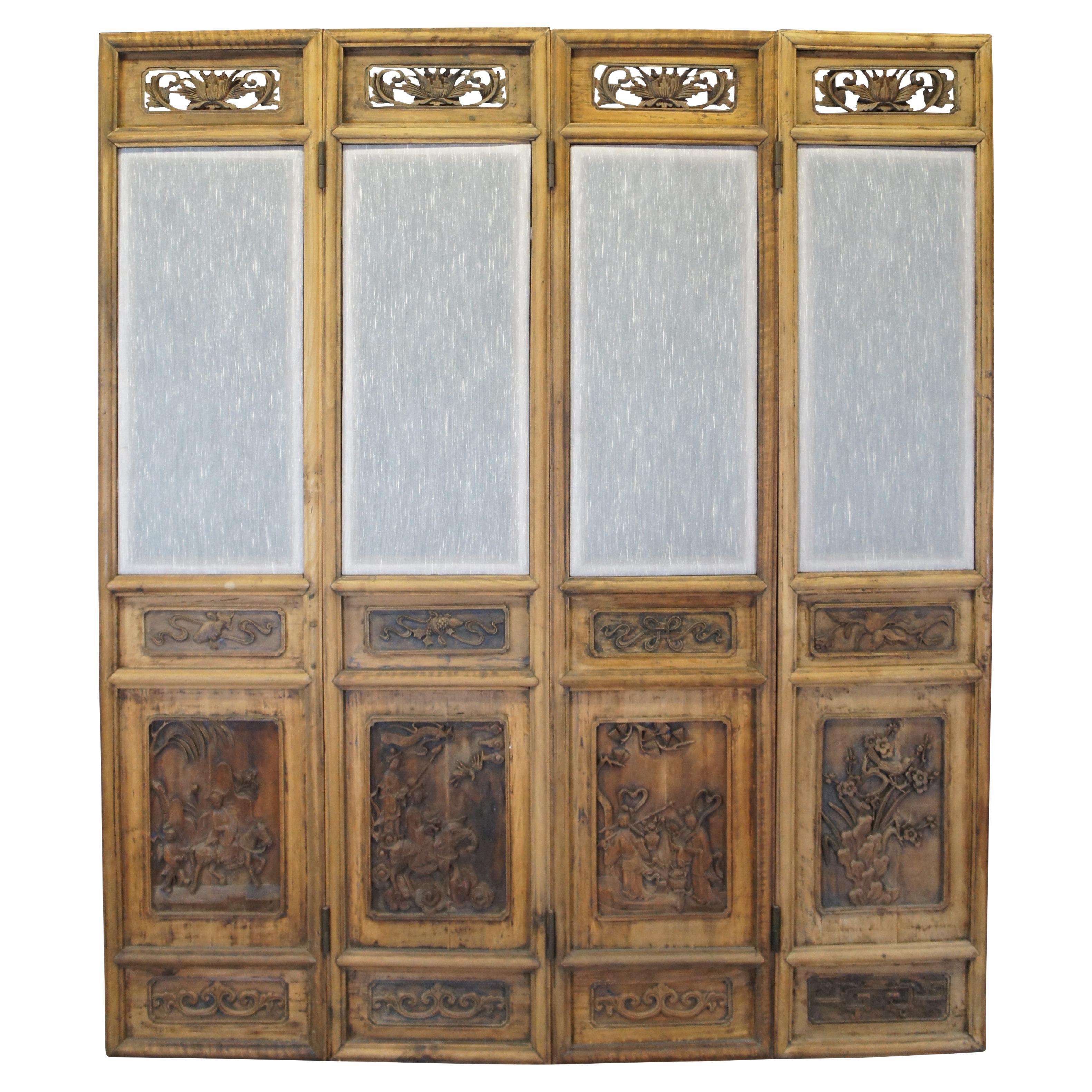 Chinese Gold Leaf Six Panel Coromandel Screen Room Divider at 1stDibs ...