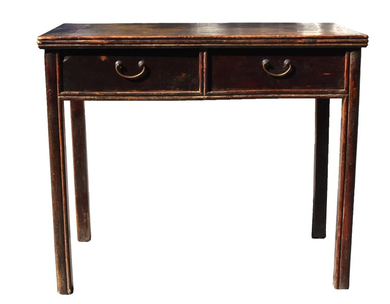 Antique Chinese Desk Ming Style Table Two Drawers at 1stDibs