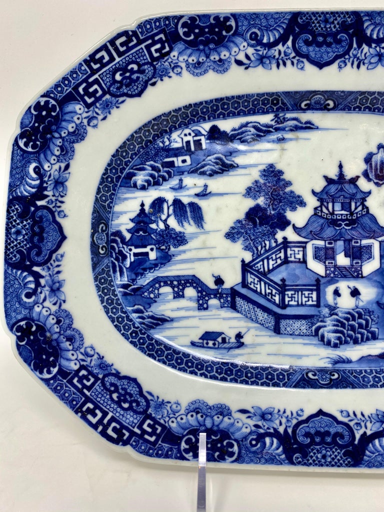 Antique Chinese Export "Blue and White" Platter, circa 1780-1800 For ...
