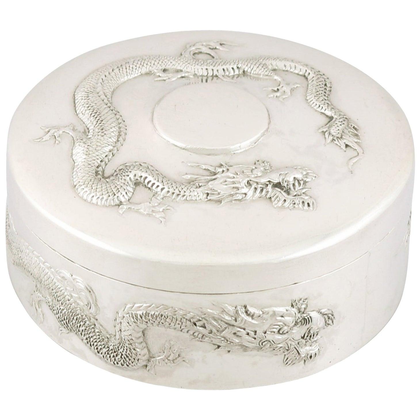 Antique 1890s Chinese Export Silver Candlesticks at 1stDibs