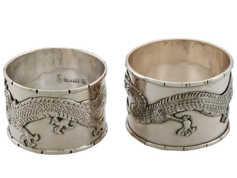 Antique Chinese Export Silver Napkin Rings at 1stDibs | napkin rings ...
