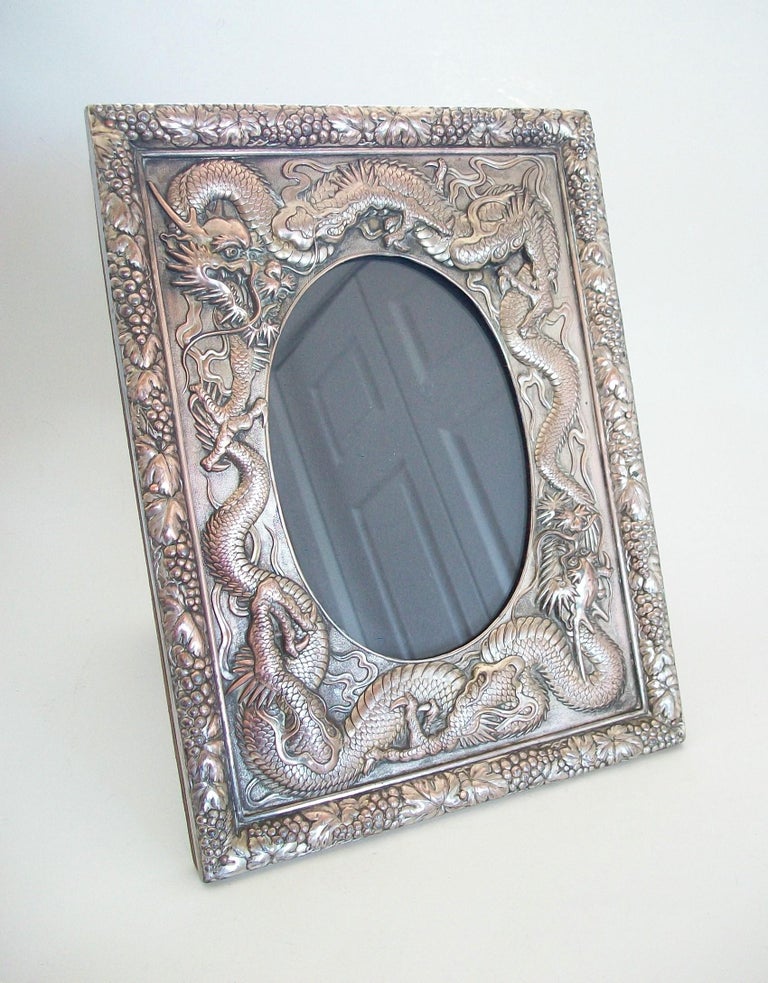 Antique Chinese Export Silver Repoussé Photo Frame, Early 20th Century ...