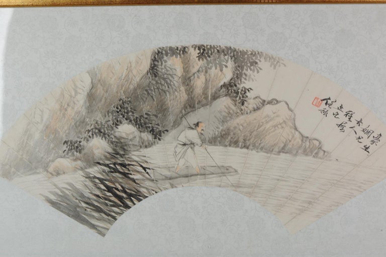 Antique Chinese Fan Painting Ren Yu ‘1853-1901’ China Qing, 19th ...