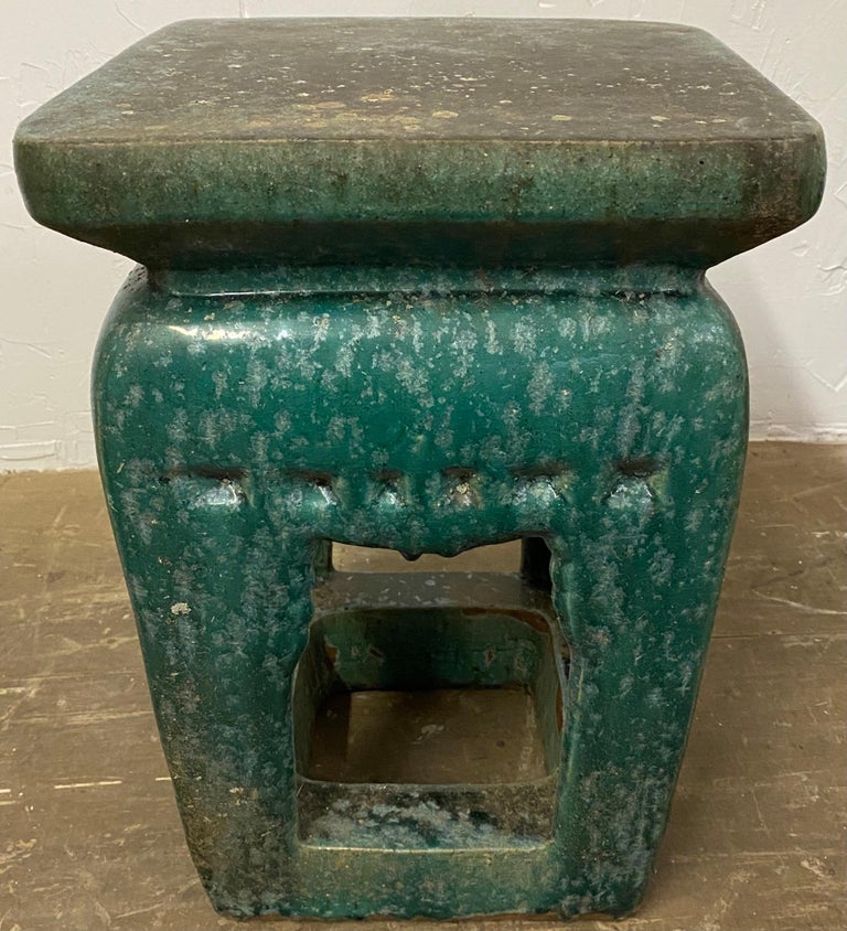 Antique Chinese Glazed Garden Stool at 1stDibs