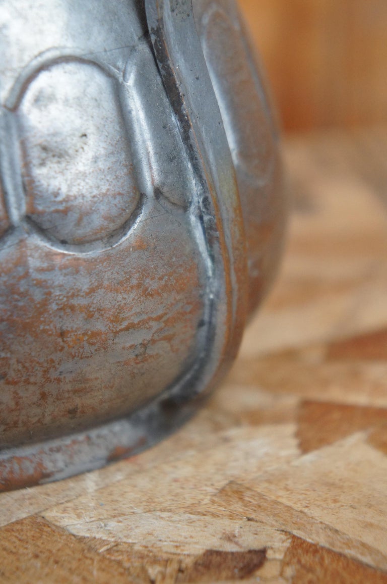 Antique Chinese Hammered Embossed Copper Water Can Pitcher Ewer Jug For ...