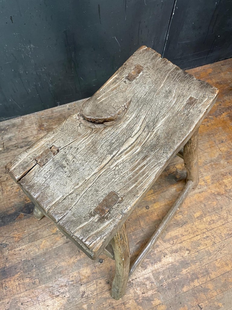 Antique Chinese Hand-Carved Wood Elm Writing Console Entryway Table Pi ...