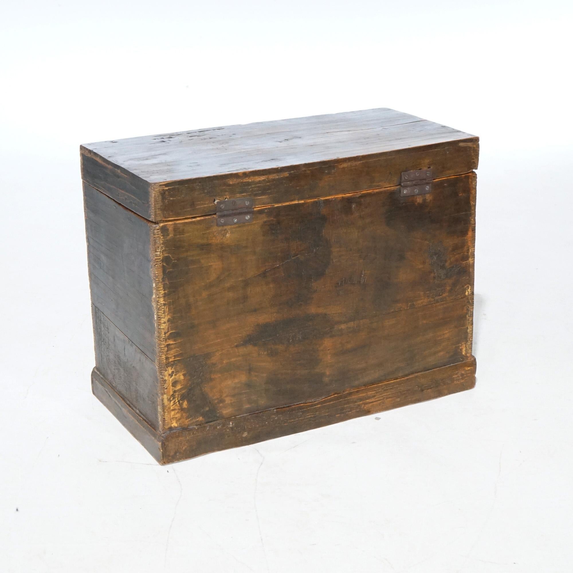 Antique Chinese Hand Painted Polychrome Storage Chest, 20th Century at ...