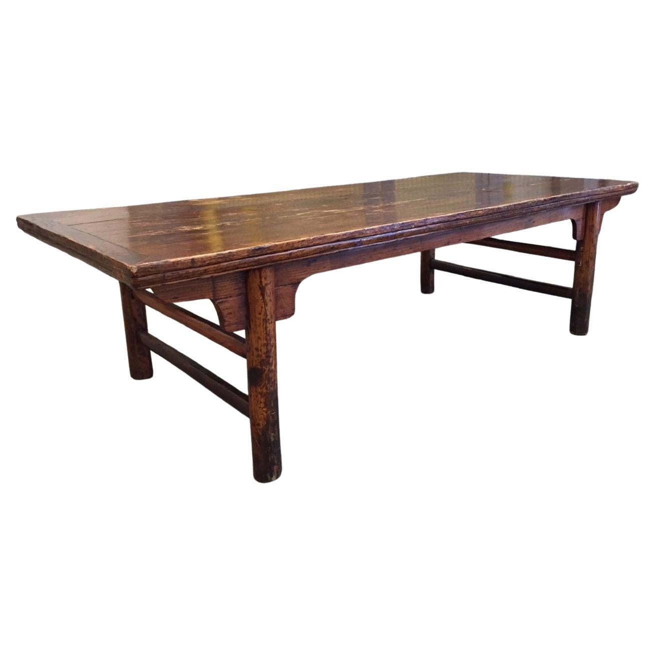 A Chinese Hardwood Scroll Leg Kang Table at 1stDibs