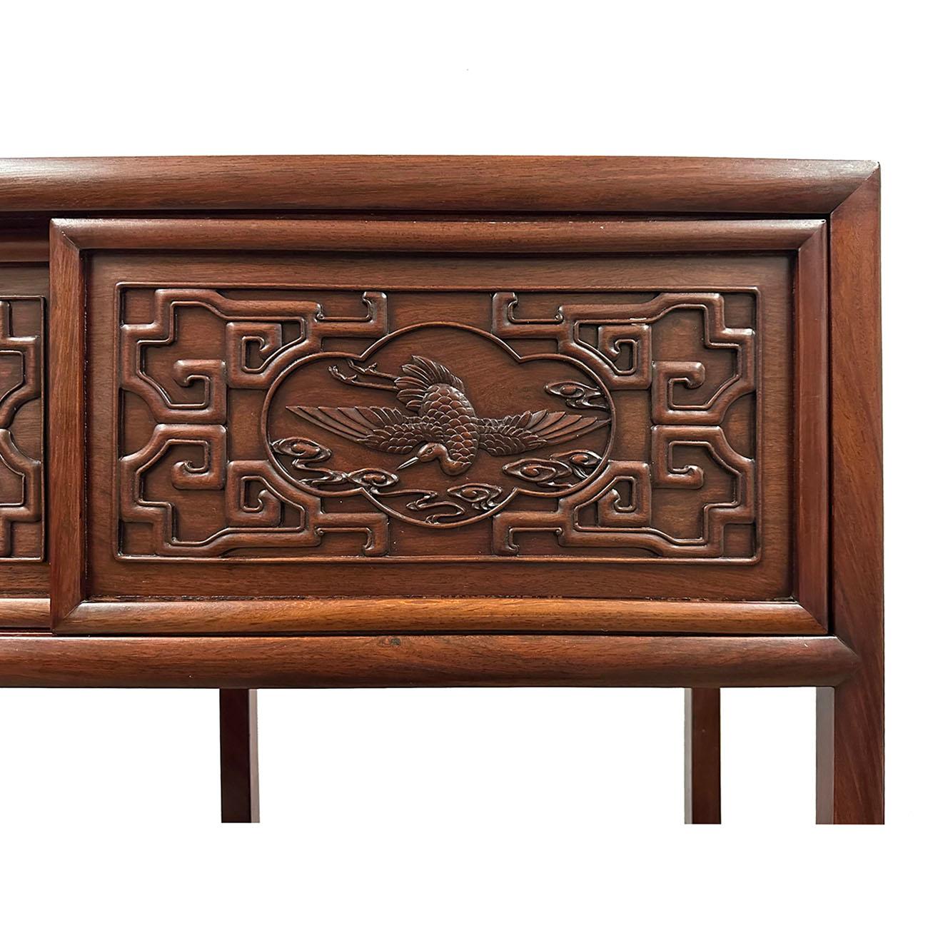 Antique Chinese Intricate Carved Hardwood Curio Cabinet, Display For ...