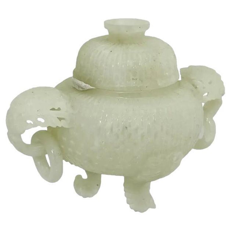 Antique Chinese Jade Censer With A Removable Lid Mughal Style For Sale ...
