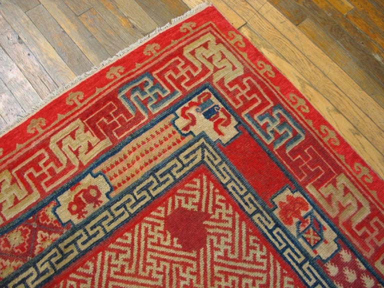 Antique Chinese Kansu Rug 5' 6" x 8' 6" For Sale at 1stDibs