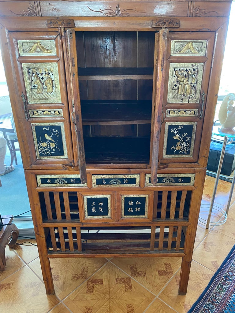 Antique Chinese Kitchen Cabinet For Sale at 1stDibs