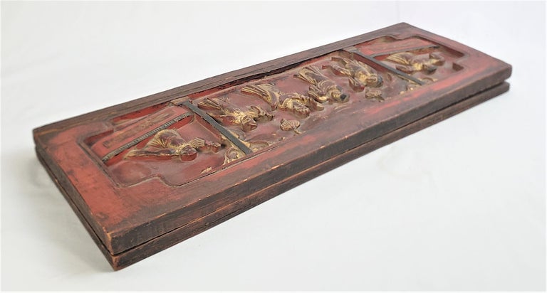 Antique Chinese Mahjong Game Set in Fitted Carved and Polychrome ...