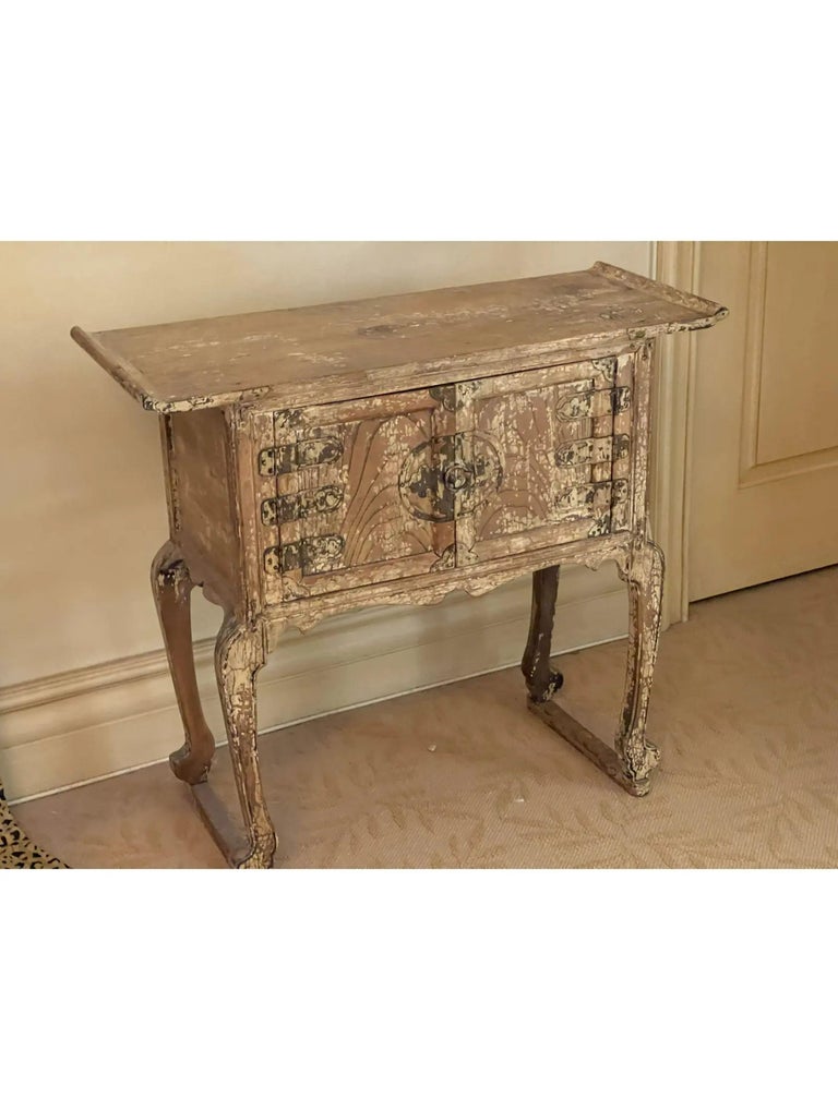 Antique Chinese Ming Style Side Table with Crackle Finish For Sale at ...