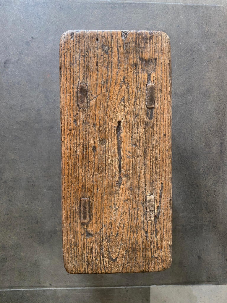 Antique Chinese Mini Elm Wood Stool, Early 20th Century at 1stDibs