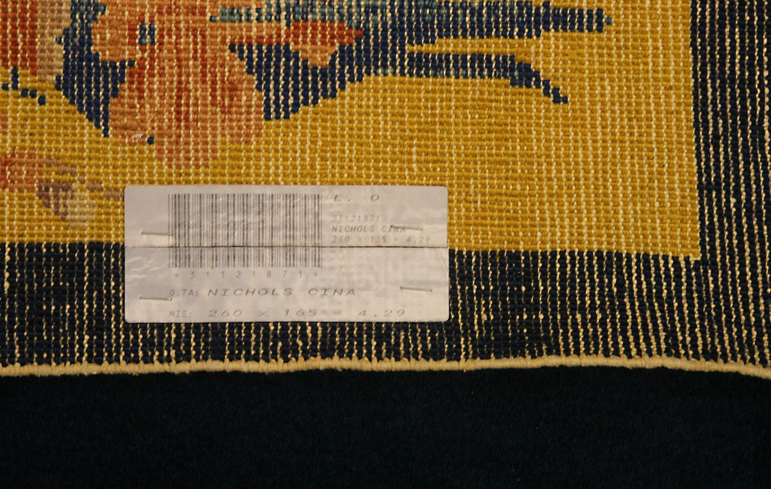 Antique Chinese Nichols Midnight Blue Wool Rug, ca. 1920 For Sale at ...