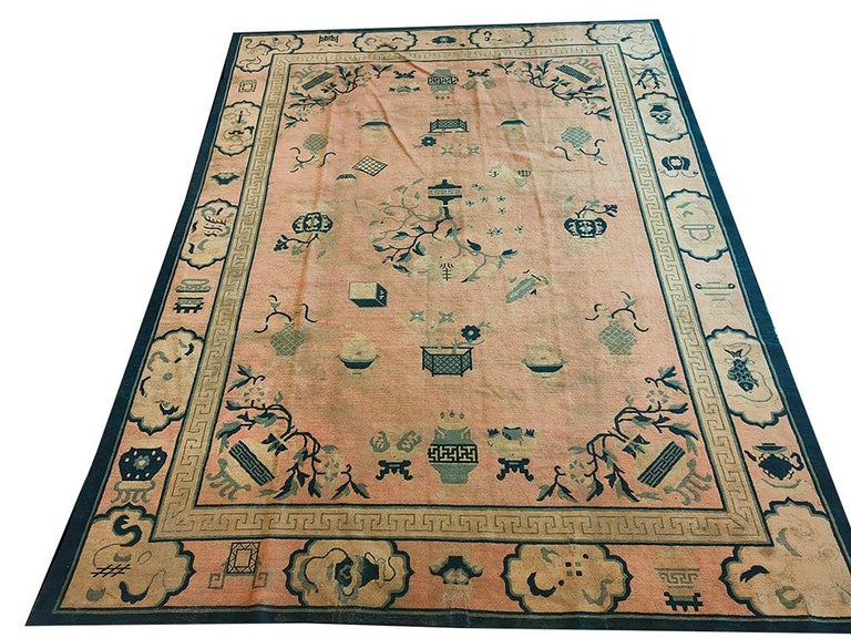 Antique Chinese Peking Rug 6' 6''x 8' 4'' For Sale at 1stDibs