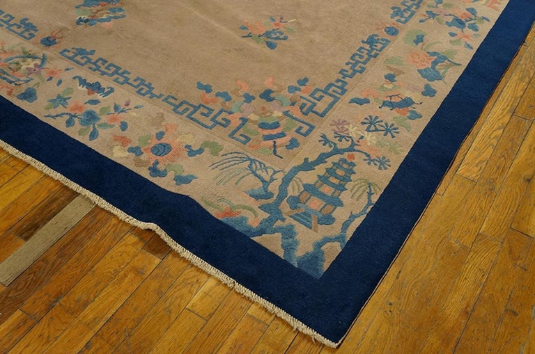 Antique Chinese Peking Rug 8' 0" x 9' 5" For Sale at 1stDibs