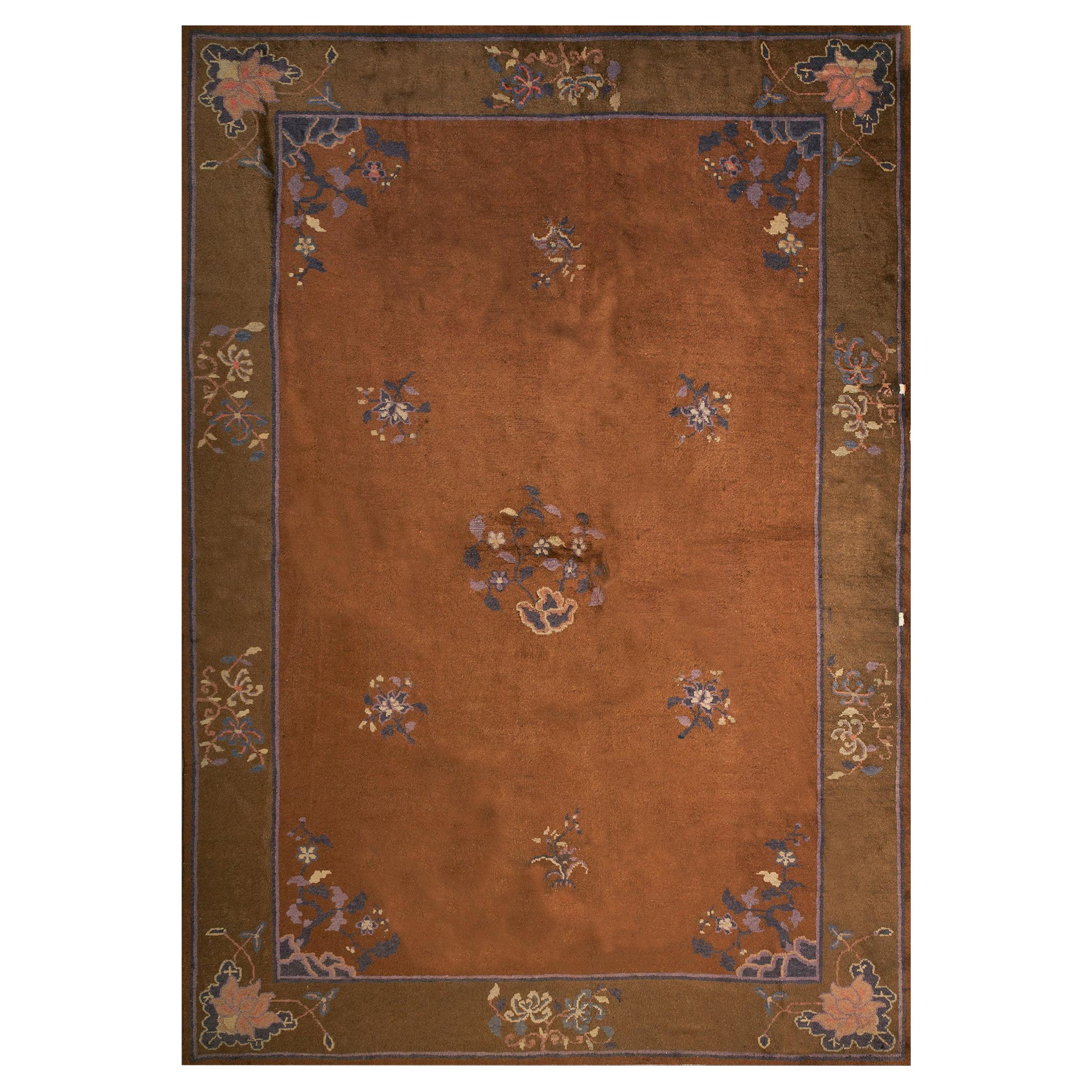 Antique Chinese Peking Rug 8' 0" x 9' 5" For Sale at 1stDibs