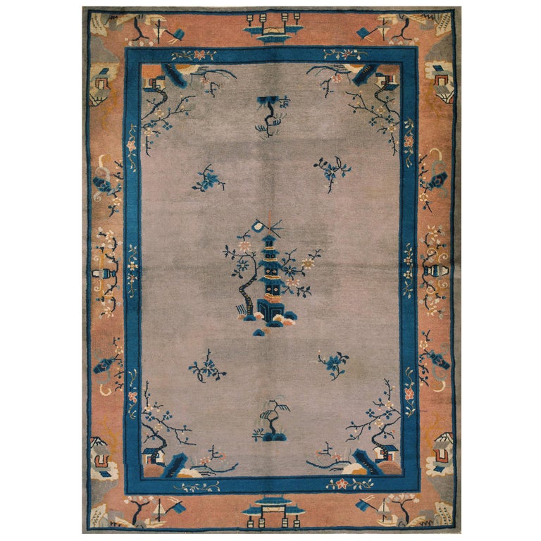 Antique Chinese Peking Rug For Sale at 1stDibs