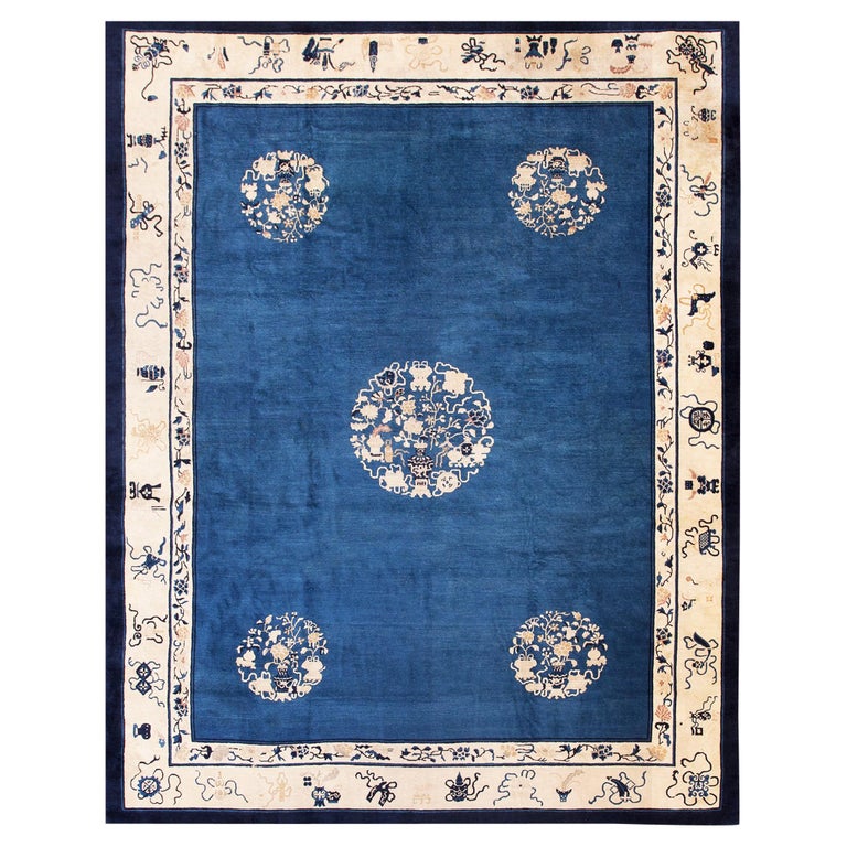 Antique Chinese Peking Rug 9' 0" x 11' 4" For Sale at 1stDibs