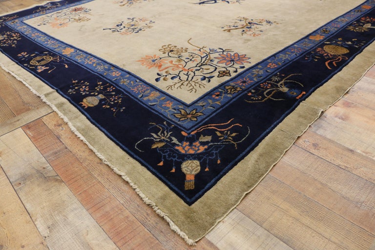 Antique Chinese Peking Rug with Chinoiserie Chic Style For Sale at ...