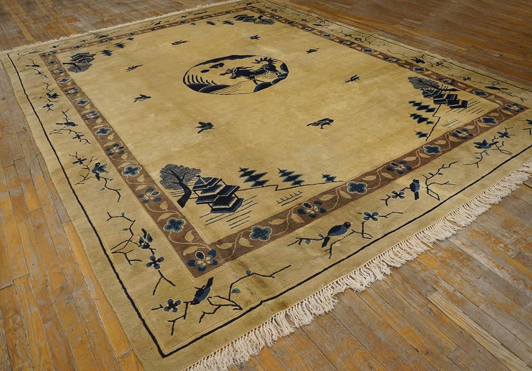 Antique Chinese, Peking Rugs 9' 0'' x 11' 9'' For Sale at 1stDibs