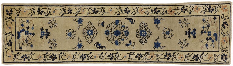Antique Chinese Peking Runner with Chinoiserie Chic Style, Hallway ...