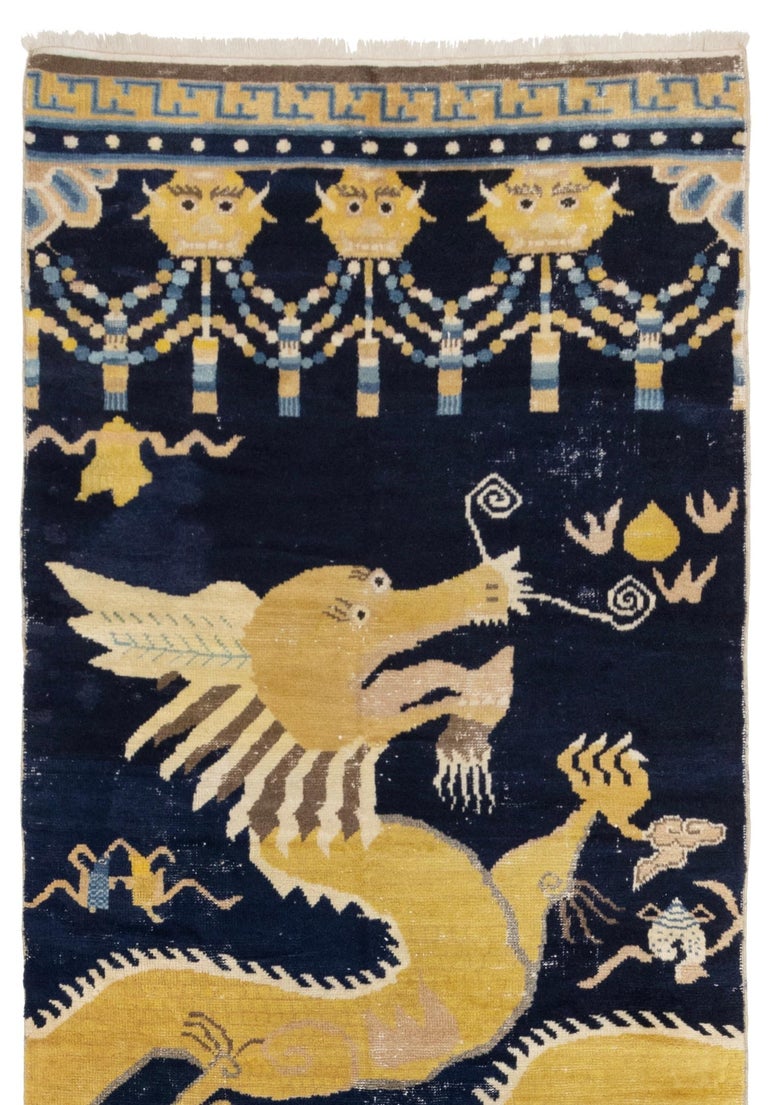 Antique Chinese Pillar Rug, circa 1860 For Sale at 1stDibs