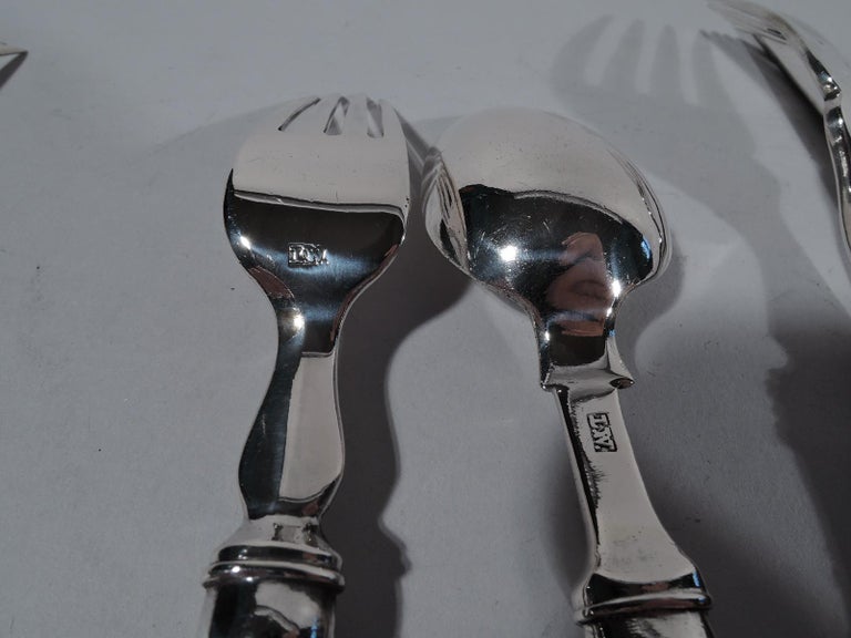 Antique Chinese Silver Place Setting with Exotic Scenes For Sale at 1stDibs