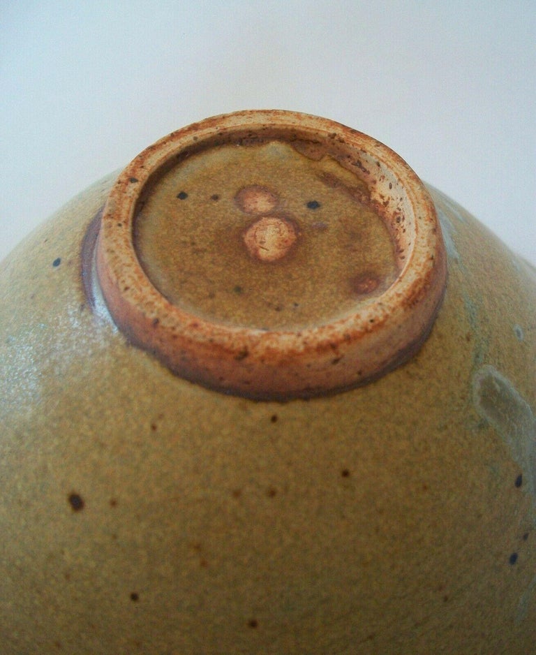 Antique Chinese Song Jun Type Bowl, Caramel Glaze with Celadon Splashes ...