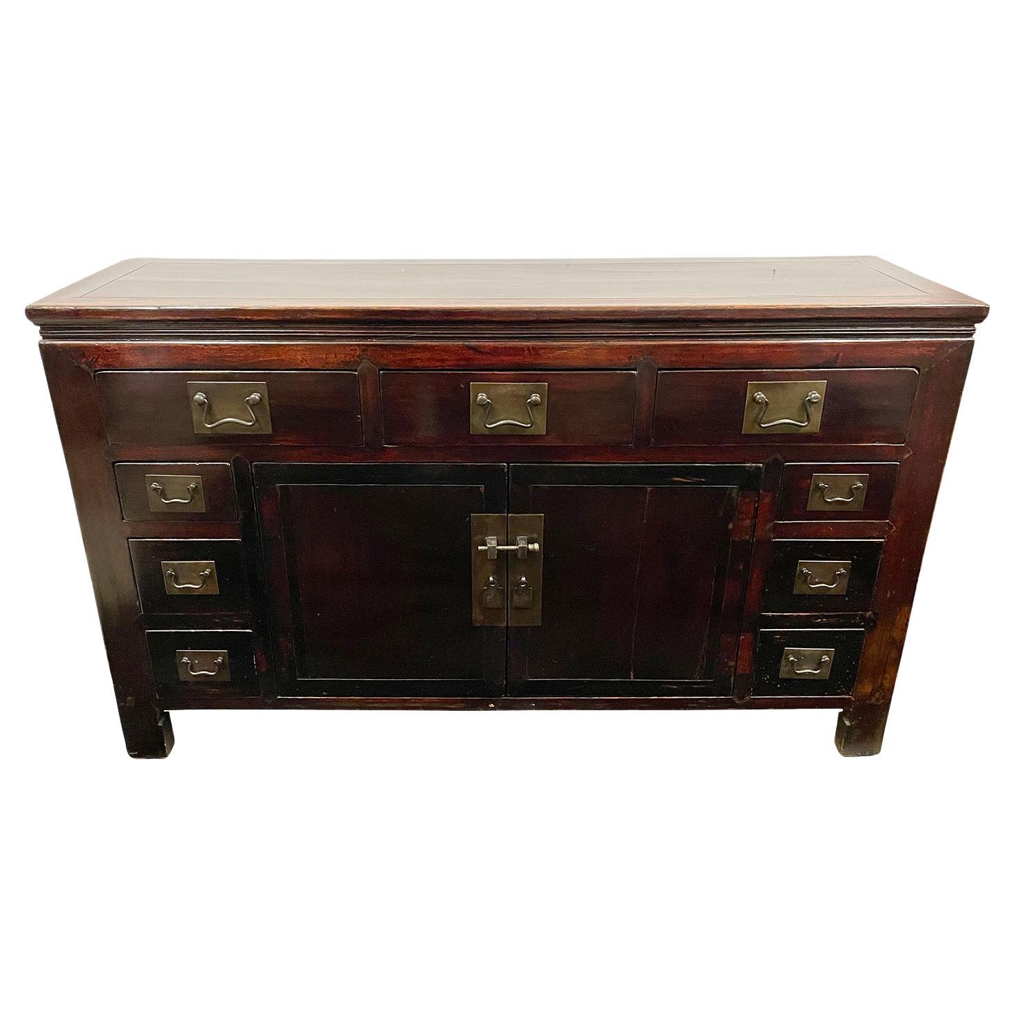Tibetan Polychrome Buffet Sideboard at 1stDibs