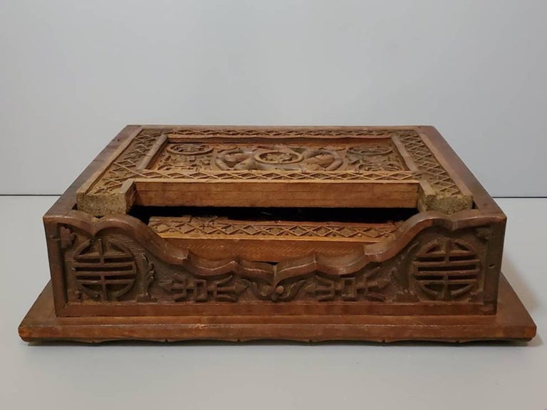 Antique Chinese Traveling Scribe Folding Stool / End Table at 1stDibs