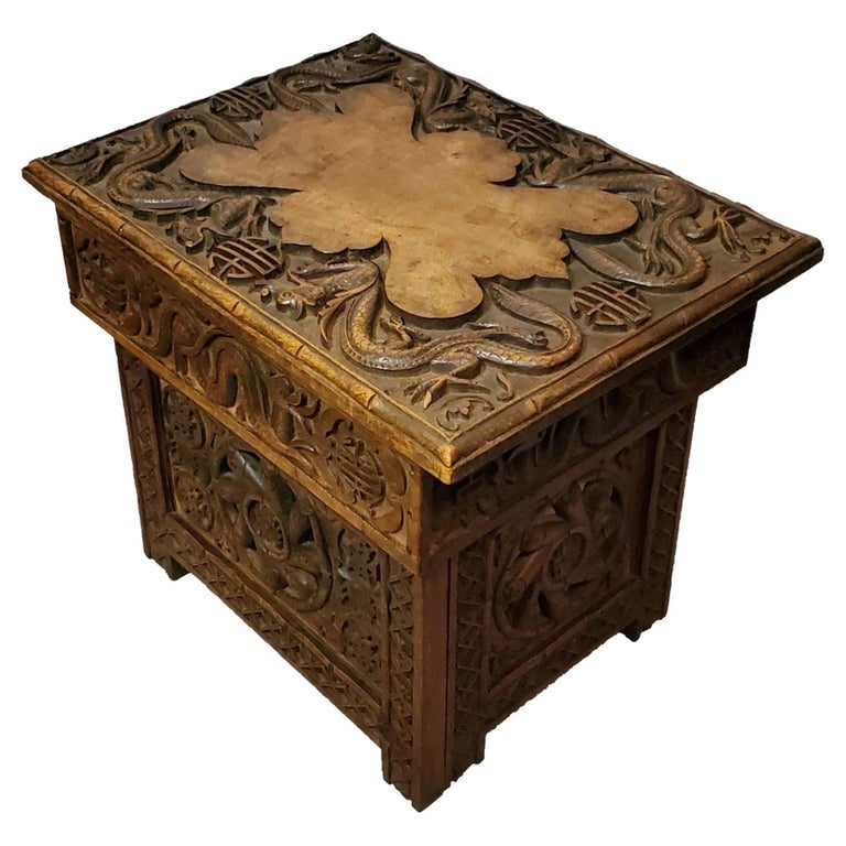 Antique Chinese Traveling Scribe Folding Stool / End Table at 1stDibs