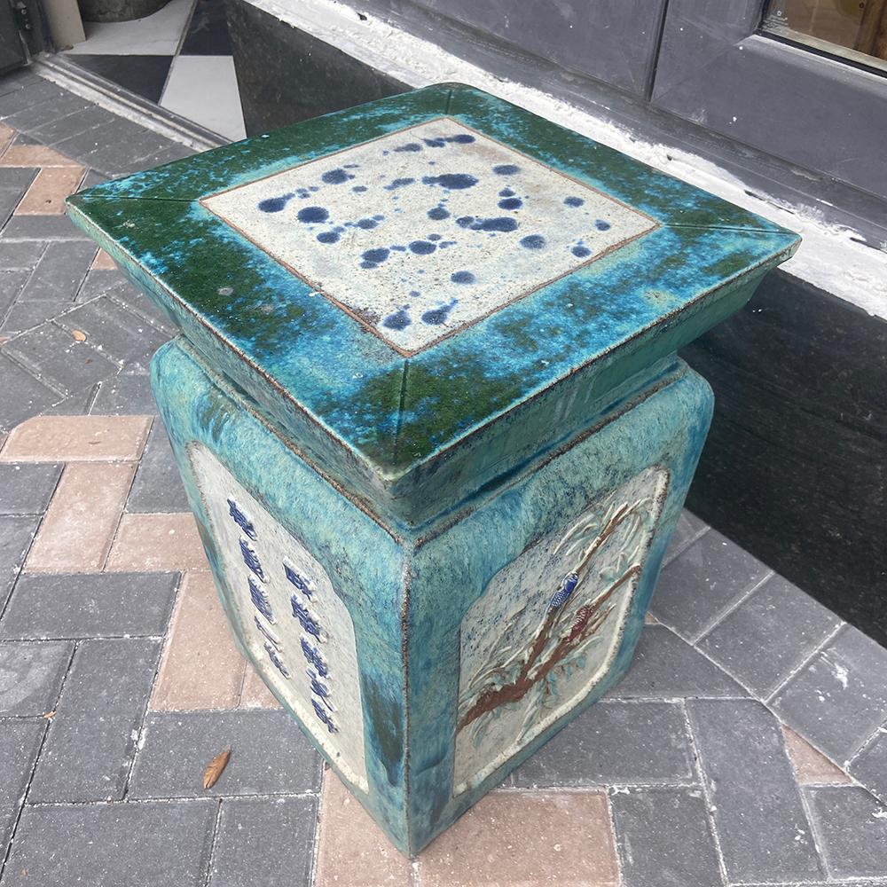 Antique Chinese Turquoise Side Table For Sale at 1stDibs