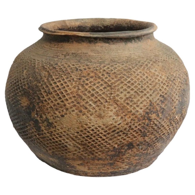 Antique Chinese Warring Period Earthenware Jar, Pottery, Wabi Sabi ...
