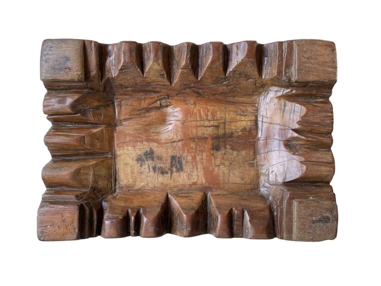 Antique Chinese Wooden Block / Chopping Block, Hand-Carved, c. 1900 For ...