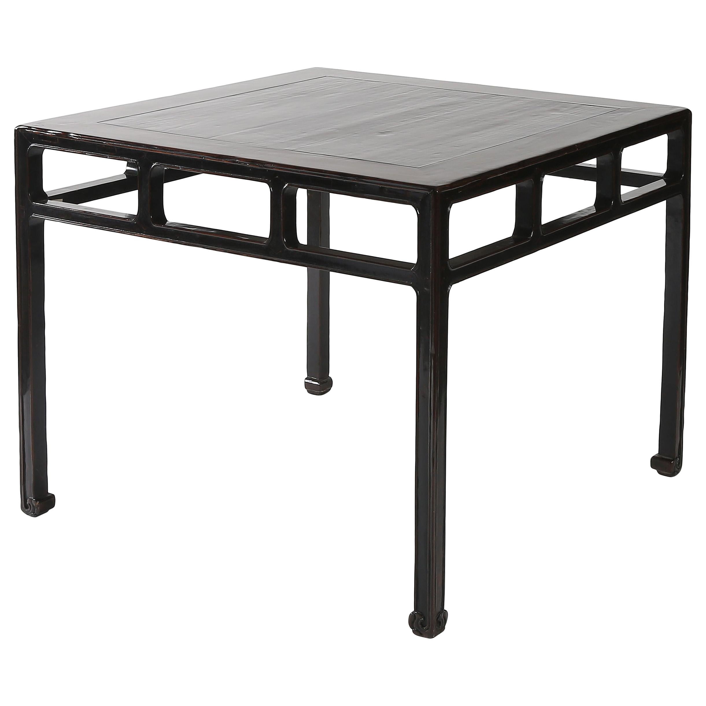 Antique Chinoiserie Lacquered Square Display Table, c. 1800s For Sale ...