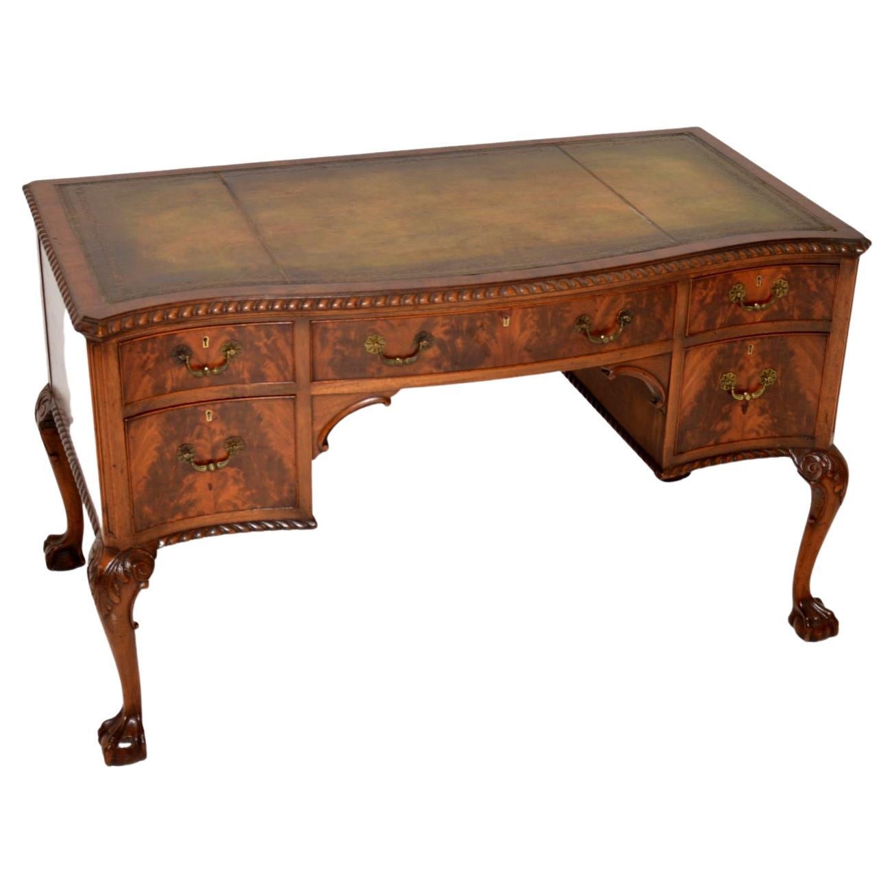 Baker Regency Style Leather Top Desk at 1stDibs