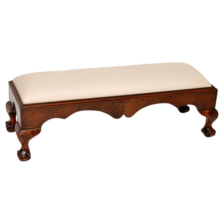 Antique Chippendale Style Long Foot Stool For Sale at 1stDibs