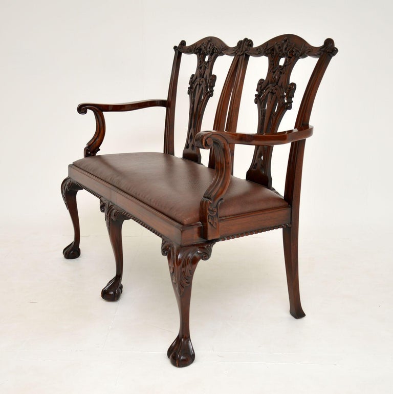 Antique Chippendale Style Settee at 1stDibs | chippendale settee