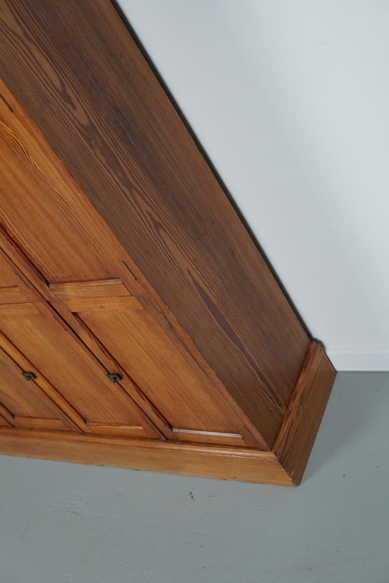 Antique Church Dutch Pitch Pine Locker Cabinet, 1930s For Sale at 1stDibs